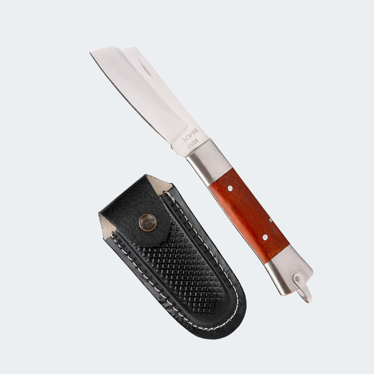 Canivete CIMO Cabo Inox e Madeira c/ Bainha | Cutelaria CIMO