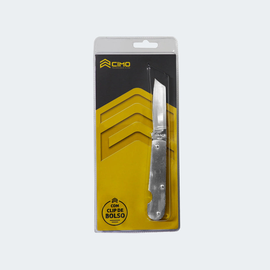 Canivete Cimo Inox Cabo Inox Com Clip – Cutelaria CIMO
